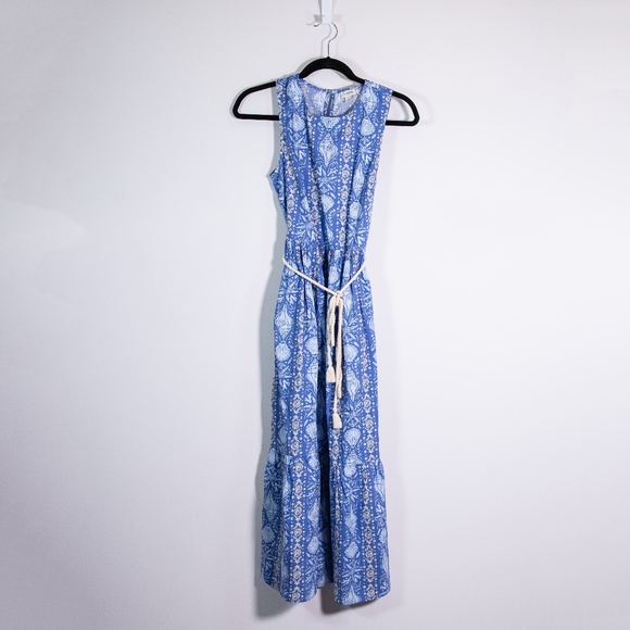 J. Crew | Dresses | J Crew Cotton Poplin Stretch Tier Rope Belt Midi ...